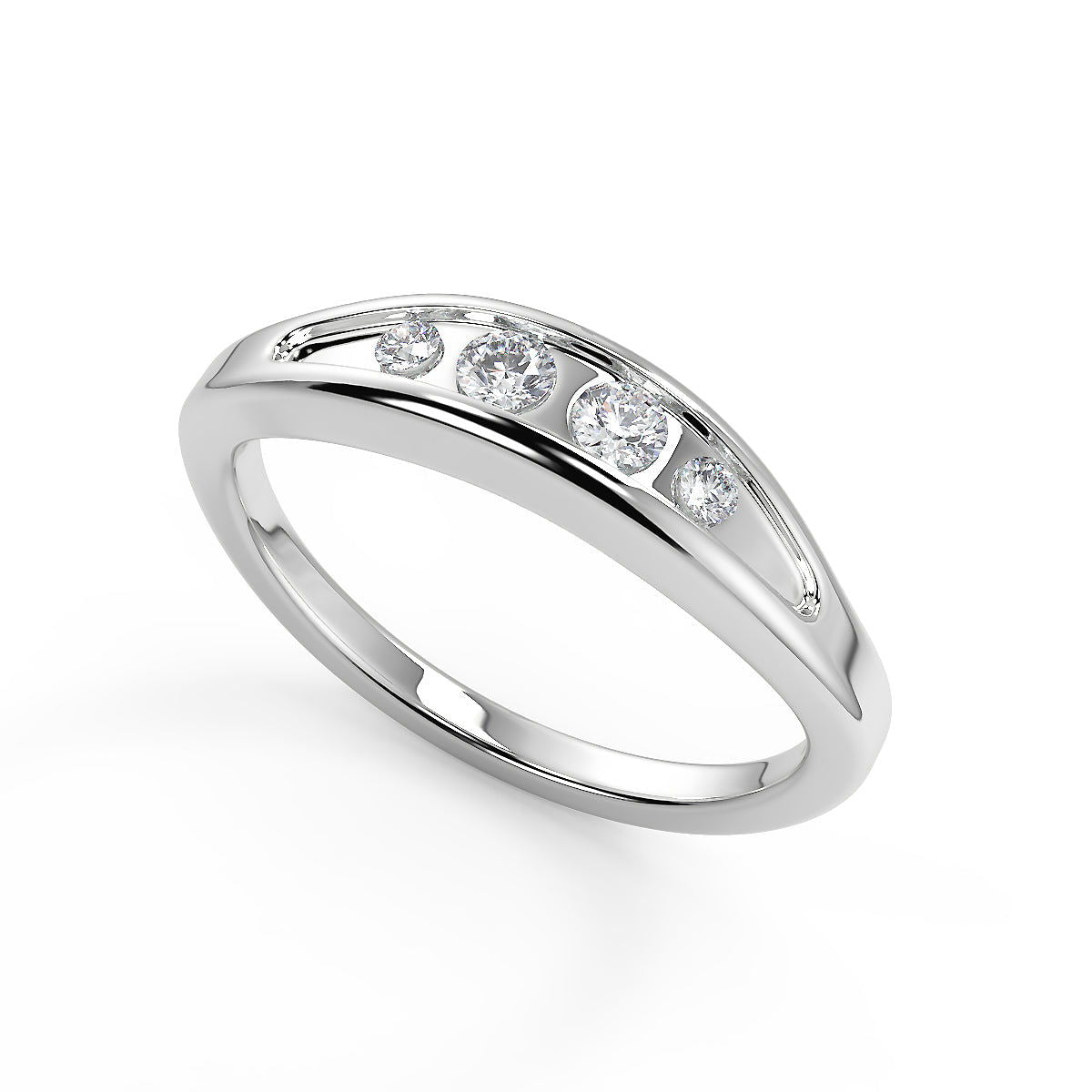 Paloma Inset 4 Prong Princess Cut Diamond Engagement Ring – Nivetta